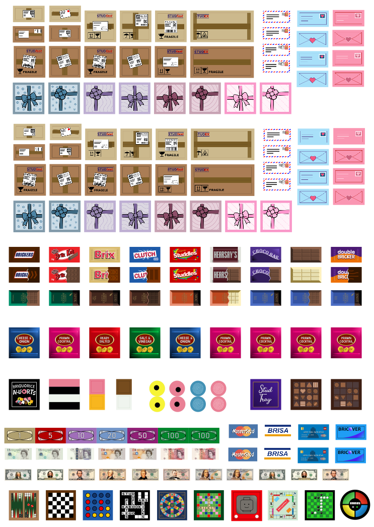 Christmas Themed Multi-Sticker Sheet (WINTER-02) – StickyBrickit